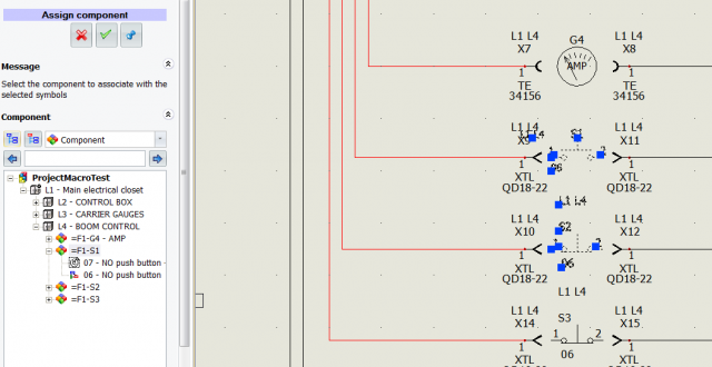 SOLIDWORKS Electrical 2016 Assign Component Feature