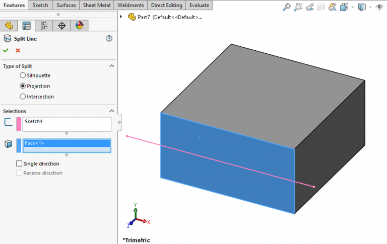How to use the SOLIDWORKS Split Line Tool
