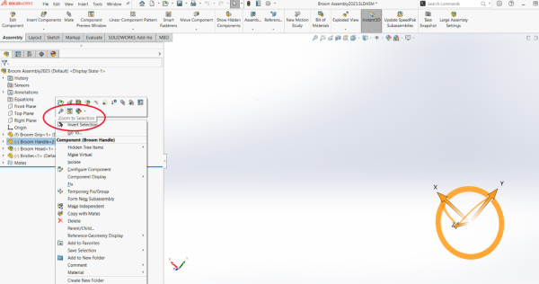 Using SOLIDWORKS Zoom Techniques to View Hidden Models