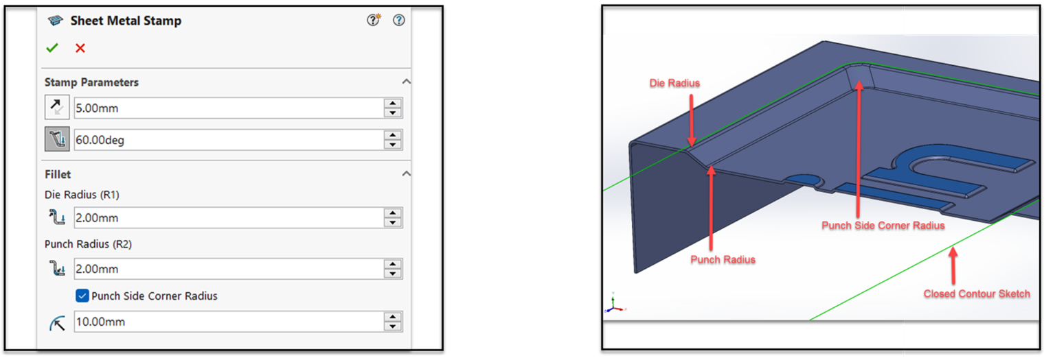 Quick and Easy SOLIDWORKS Sheet Metal Stamp Tool