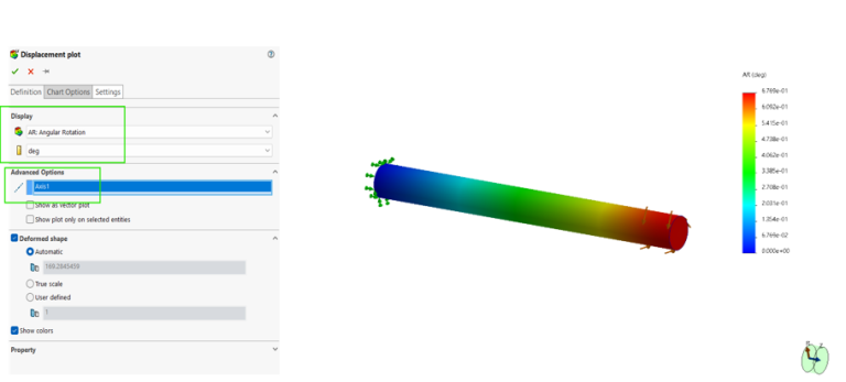 Evaluating Angular Deformation using SOLIDWORKS Simulation