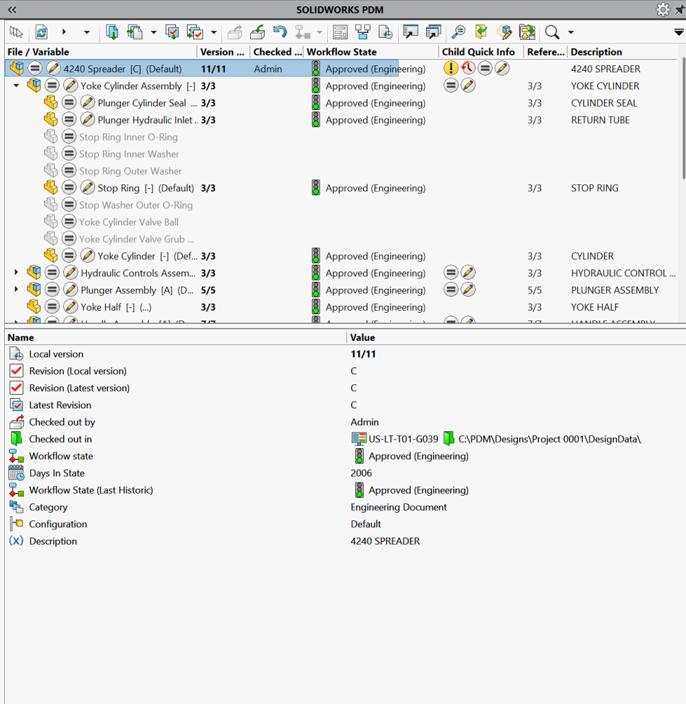 Fundamentals of using the SOLIDWORKS PDM Add-in